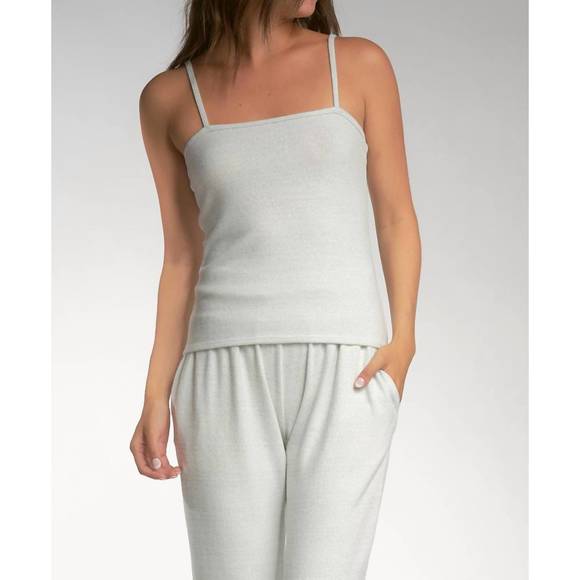 Elan | Tops | New Elan Sparkle Cami In Silver | Poshmark